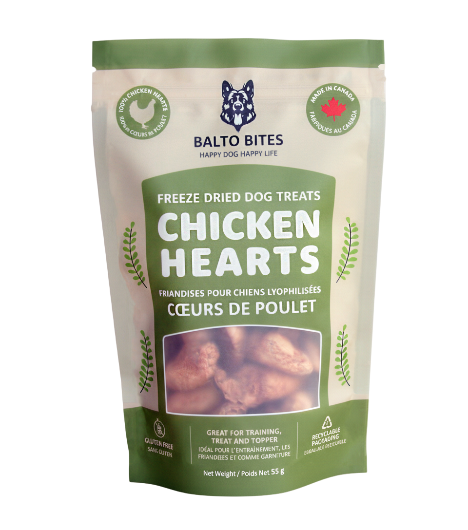 Balto Bites Freeze-Dried Chicken Hearts